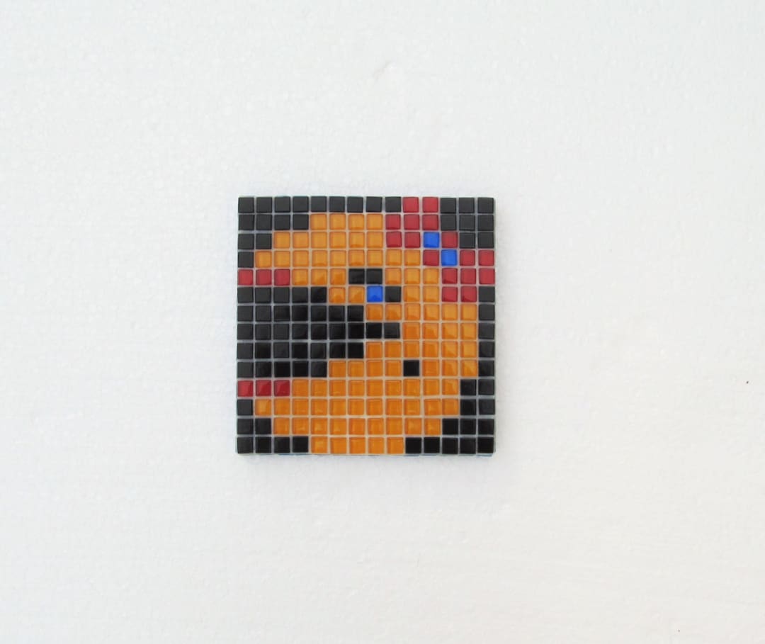 Original Pacman Mosaic Wall Art; Miss Pacman; Vintage Video Game; Glass ...