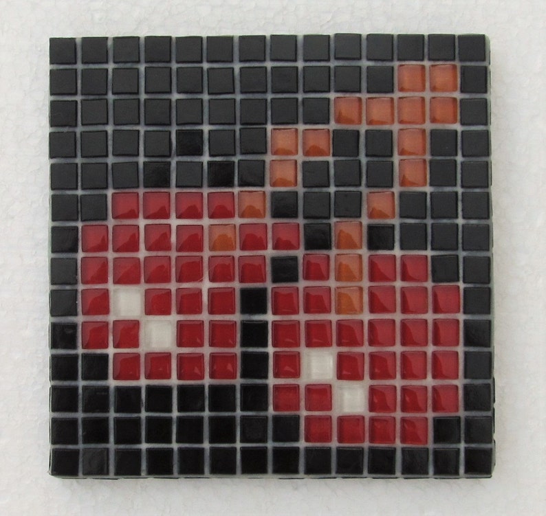 Original Pacman Mosaic Wall Art; Miss Pacman; Vintage Video Game; Glass ...