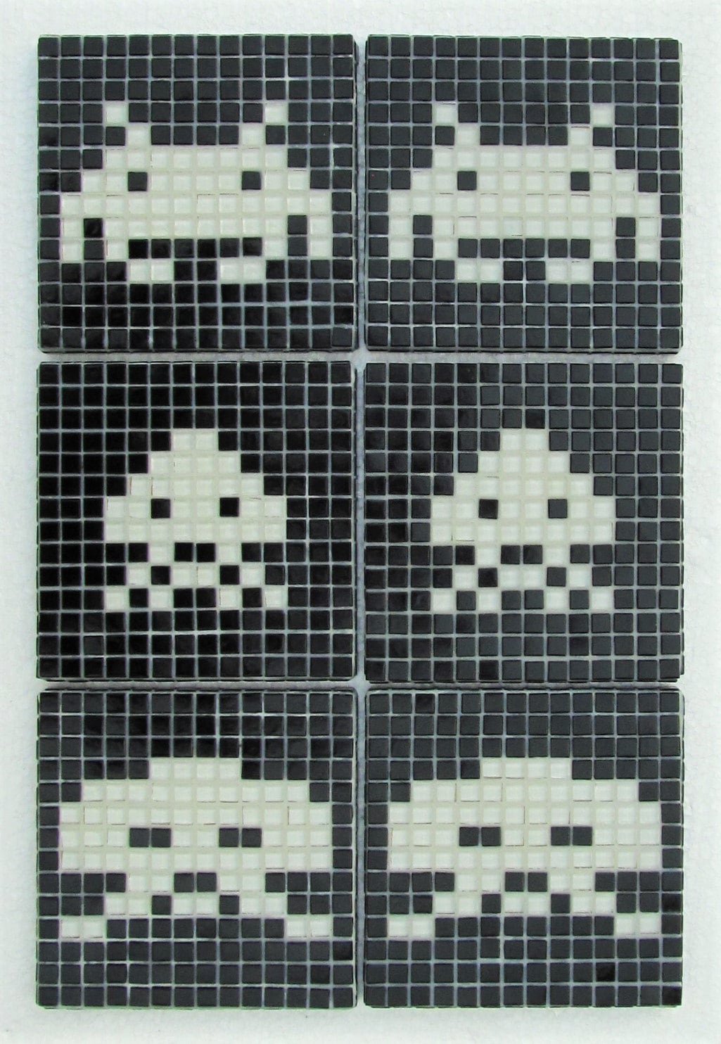 Original Space Invaders Mosaic Wall Art; Set of Six; Vintage Arcade ...