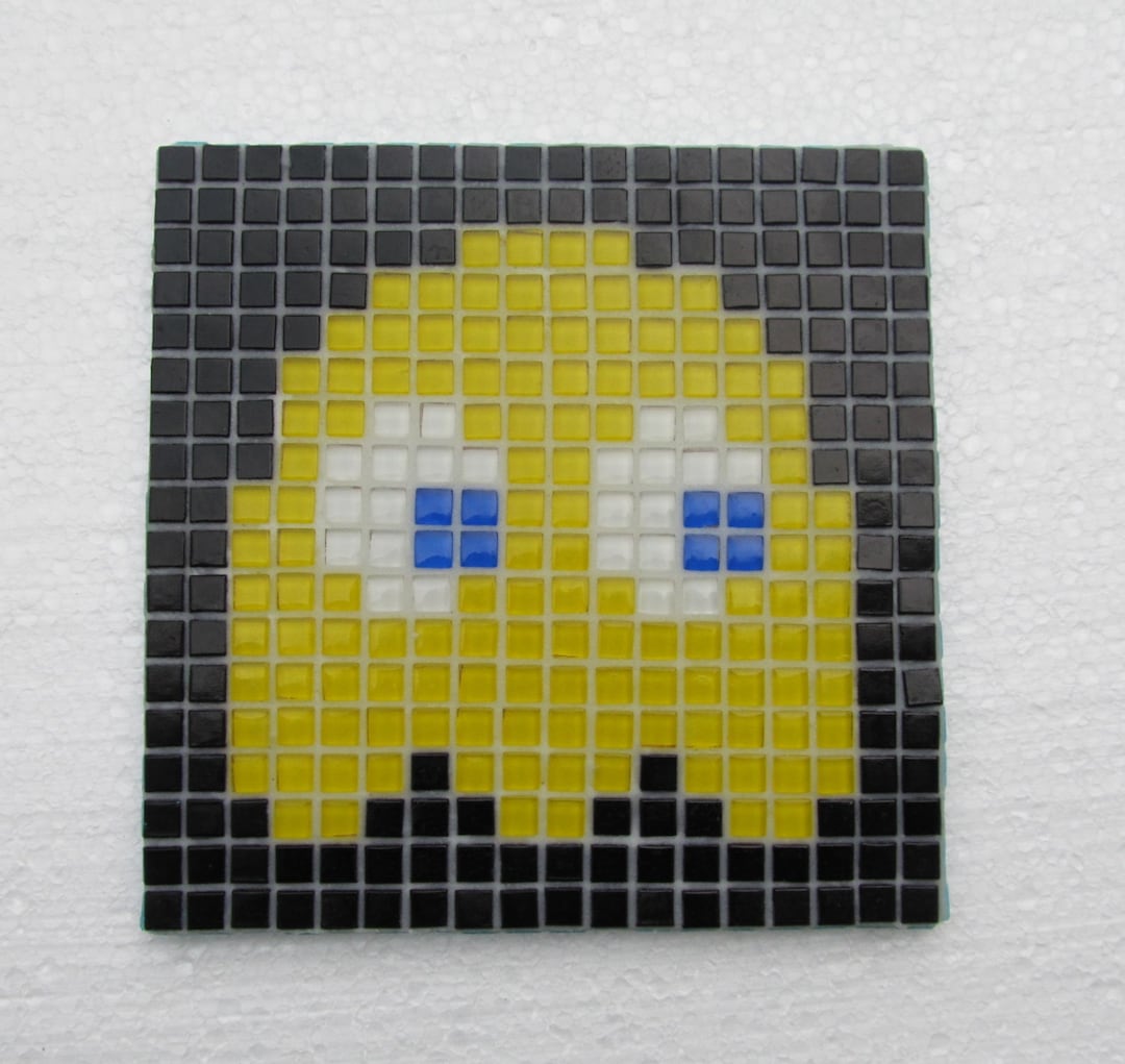 Original Pacman Mosaic Wall Art; Pacman Ghost; Pokey; Clyde; Vintage ...