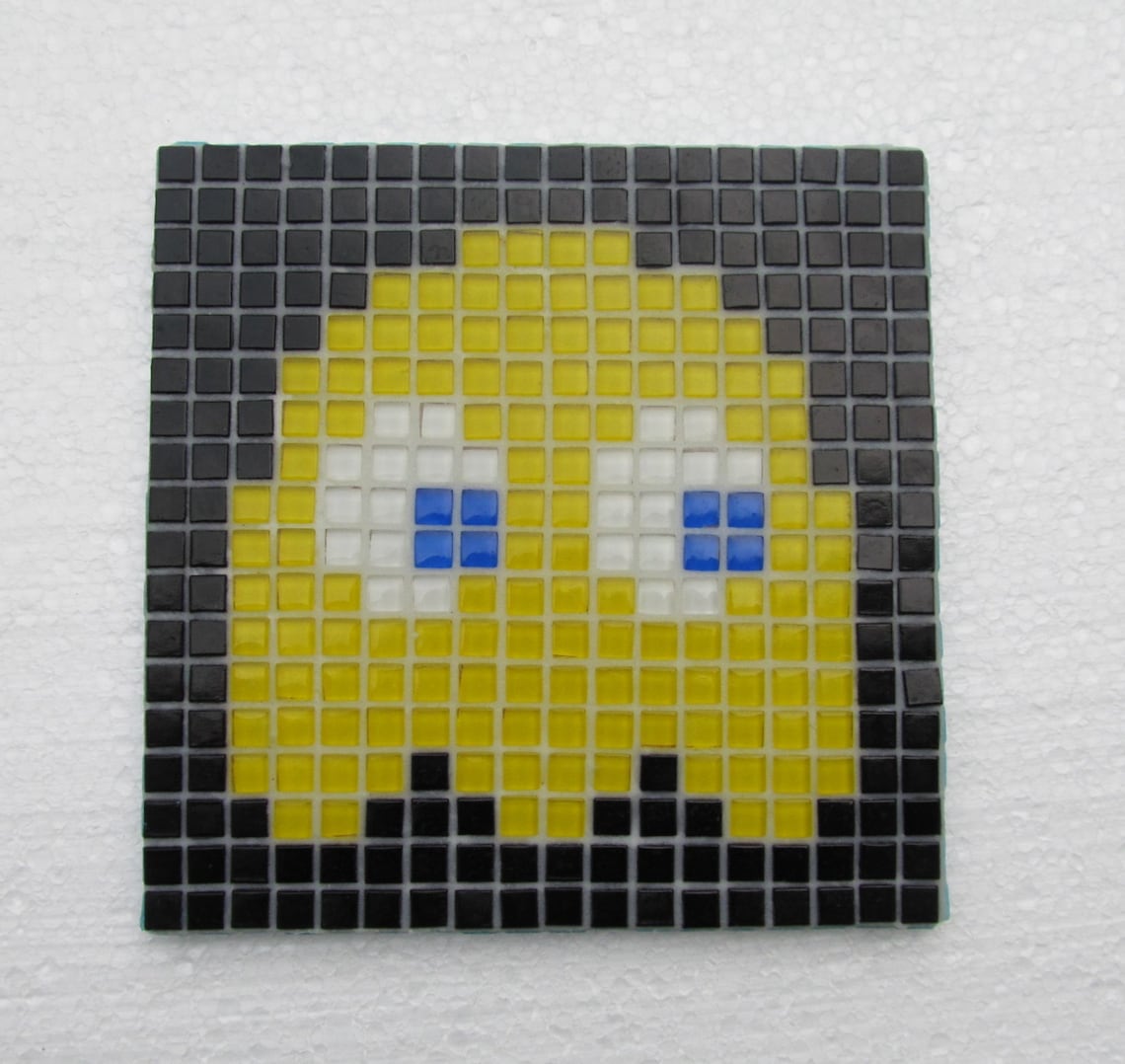 Original Pacman Mosaic Wall Art; Pacman Ghost; Pokey; Clyde; Vintage ...