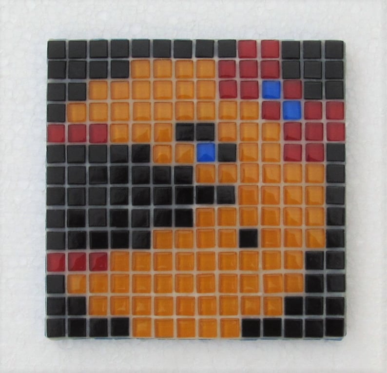 Pacman Mosaic Wall Art Tile, Retro Video Game Decor - Etsy
