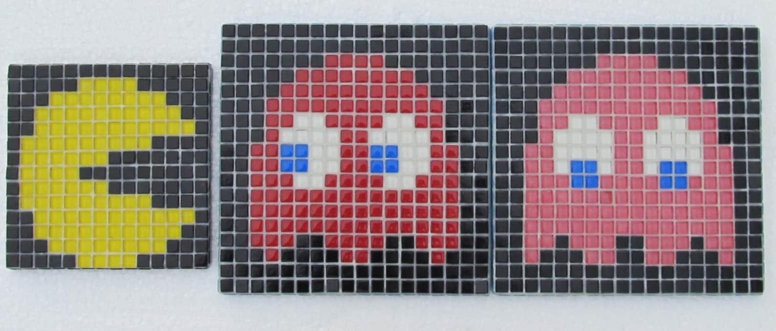 Pacman Mosaic Wall Art Tile, Retro Video Game Decor - Etsy
