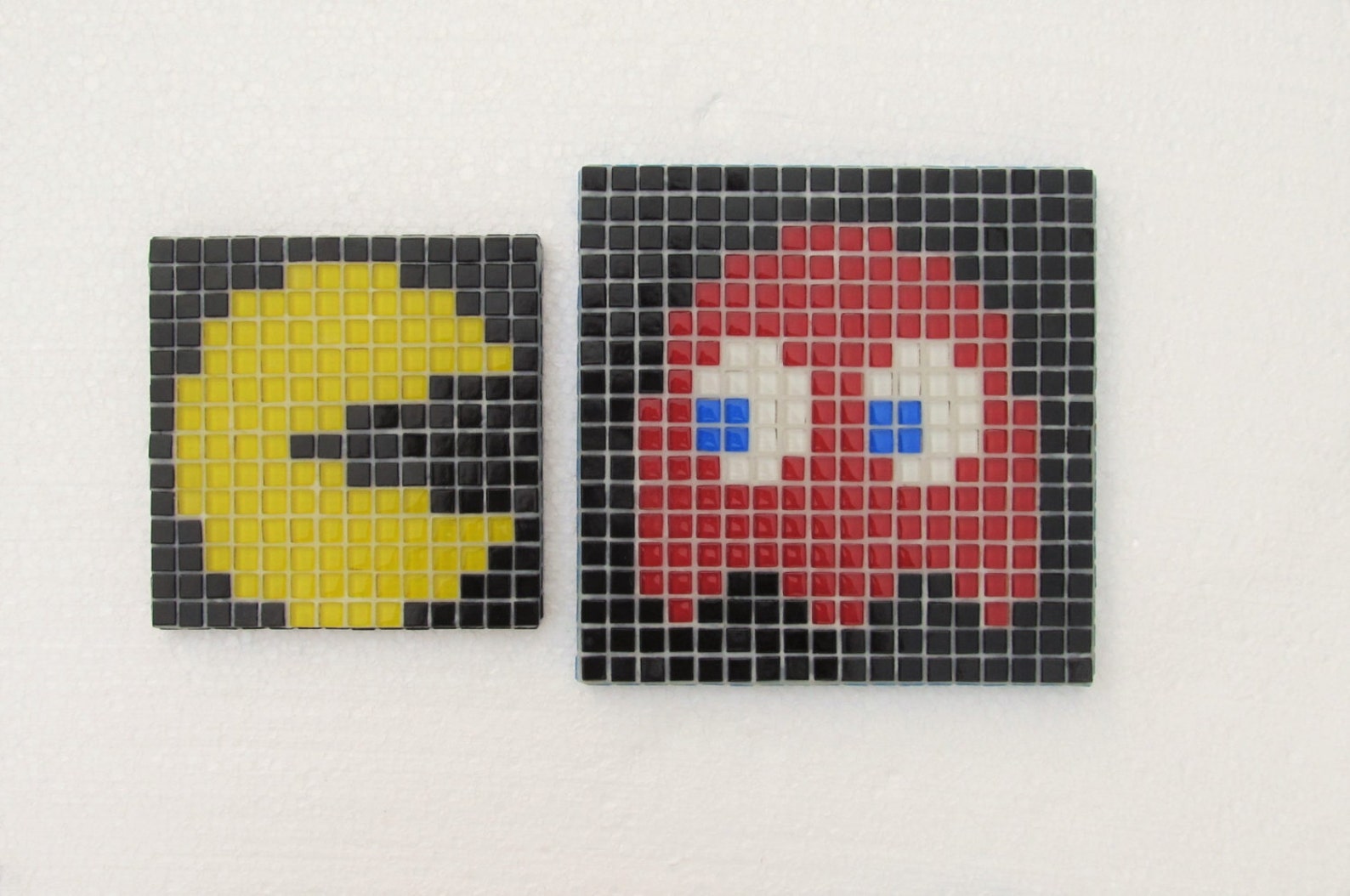 Pacman Mosaic Wall Art Tile, Retro Video Game Decor - Etsy