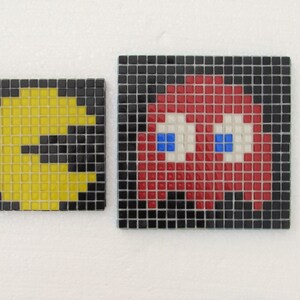 Pacman Mosaic Wall Art Tile, Retro Video Game Decor - Etsy