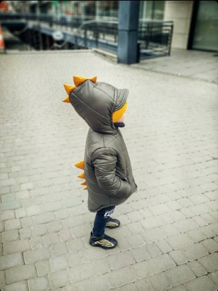 Khaki Dino Jacket, Dinosaur Clothes, Jacket Outwear for Boy Girl ...