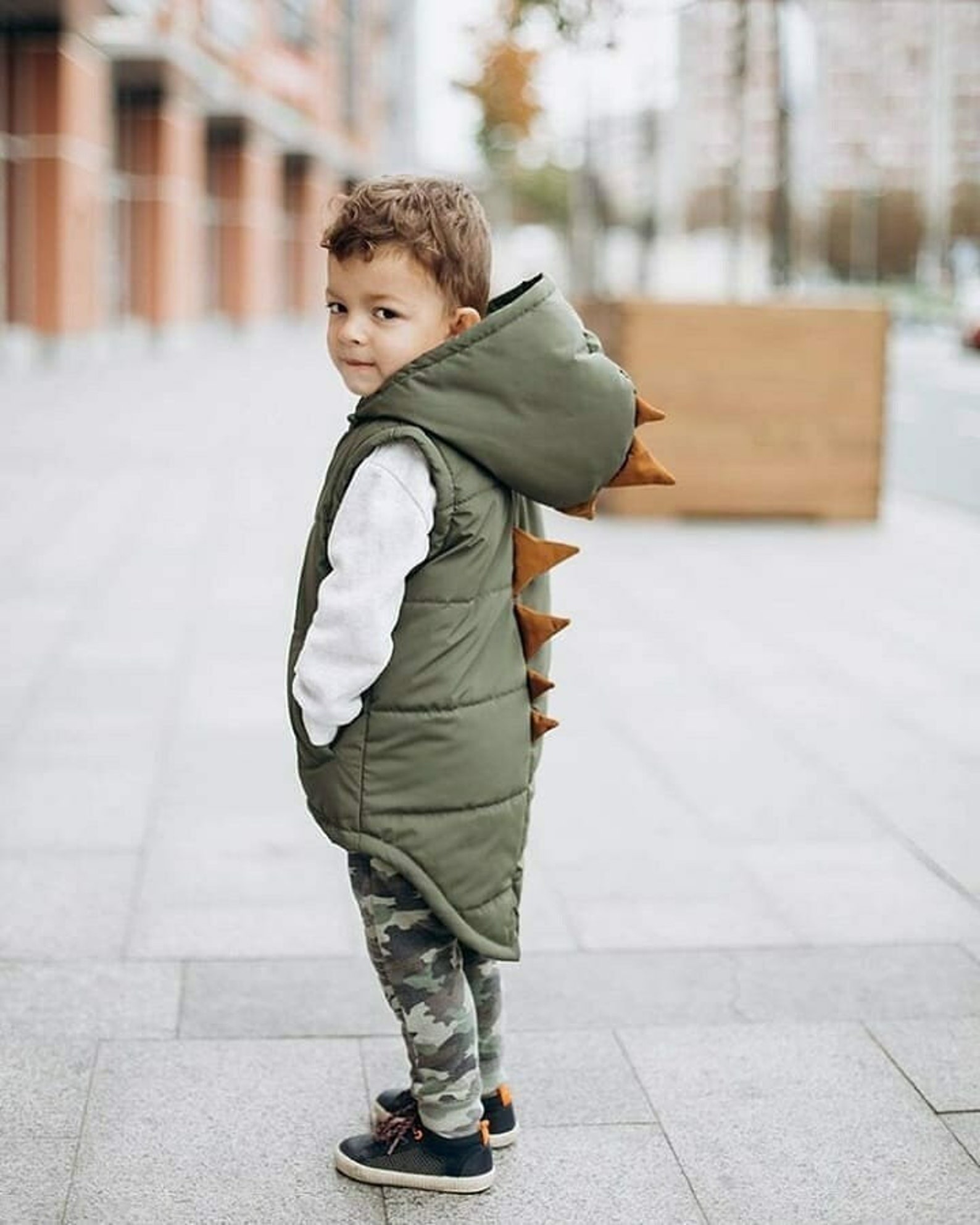 Khaki Kids Vest Preppy Clothes for Kids Dinosaur Kids - Etsy