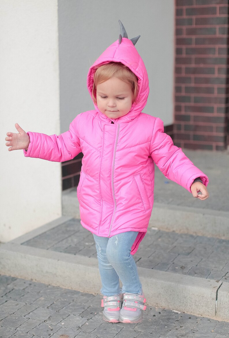 Pink Jacket Outerwear Dinosaur Kids, Dinosaur Clothes, Winter Coat ...