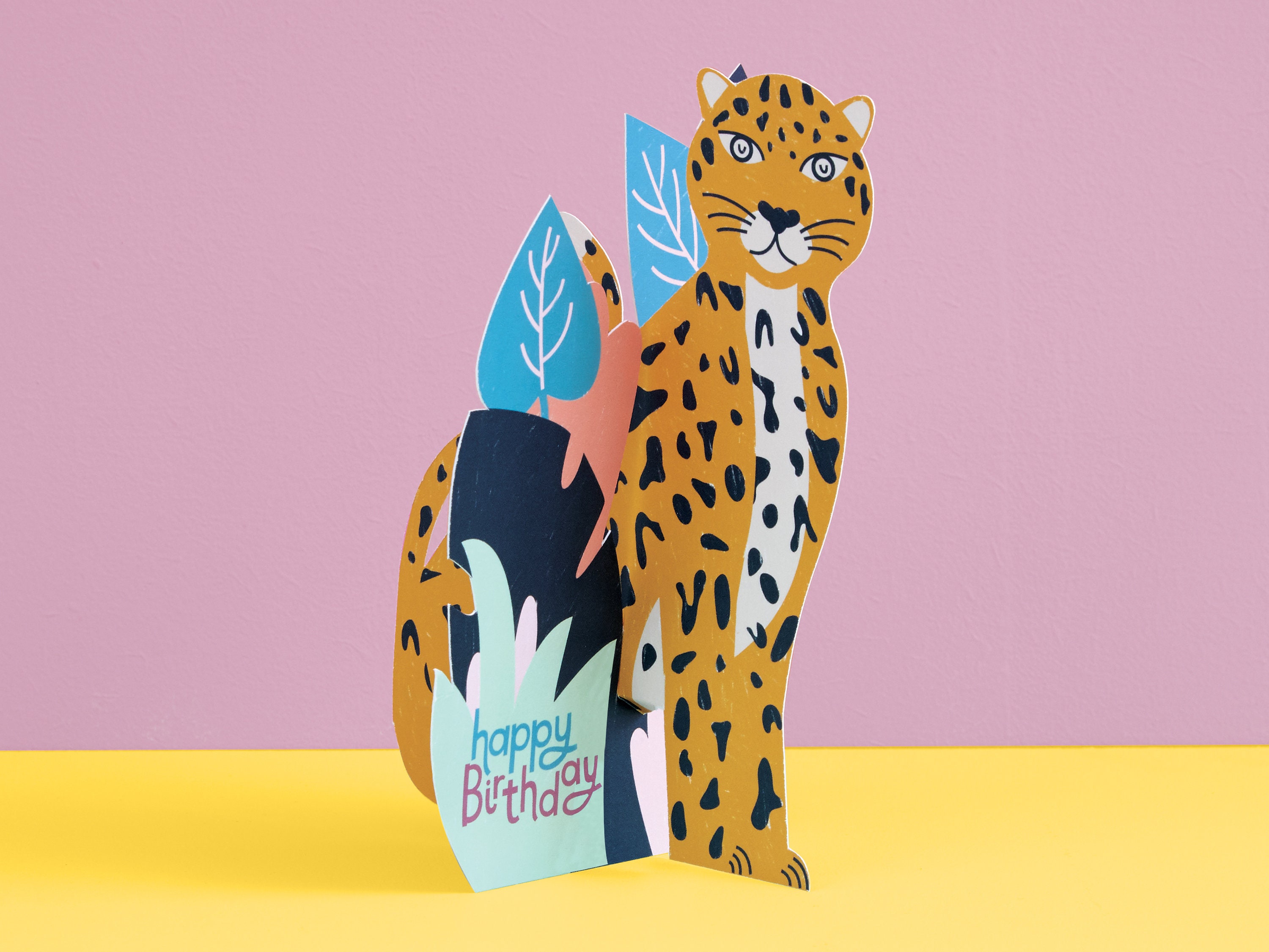 Happy Birthday Card - Leopard - Etsy