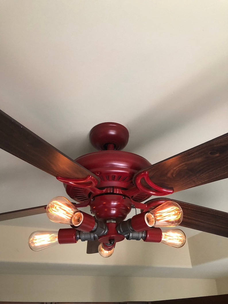Industrial Vintage Red Fan - Etsy