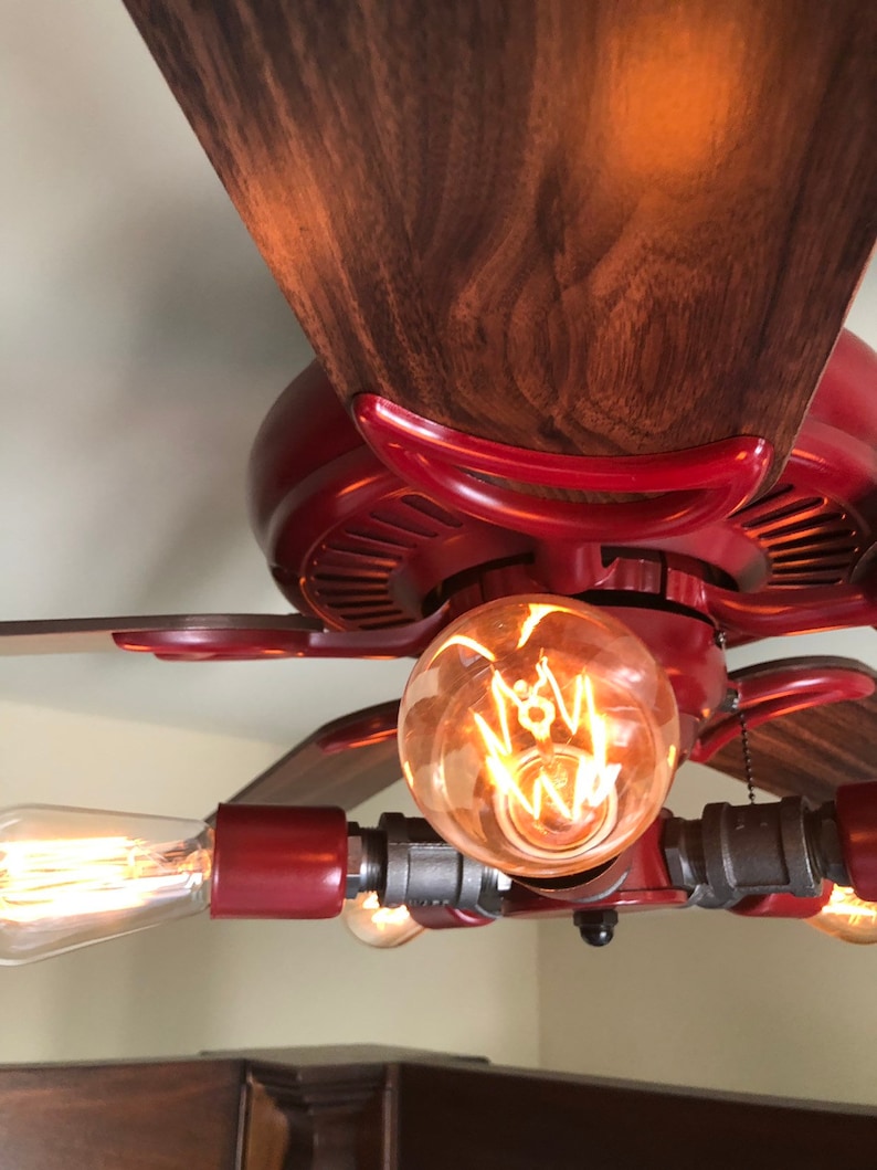 Industrial Vintage Red Fan - Etsy