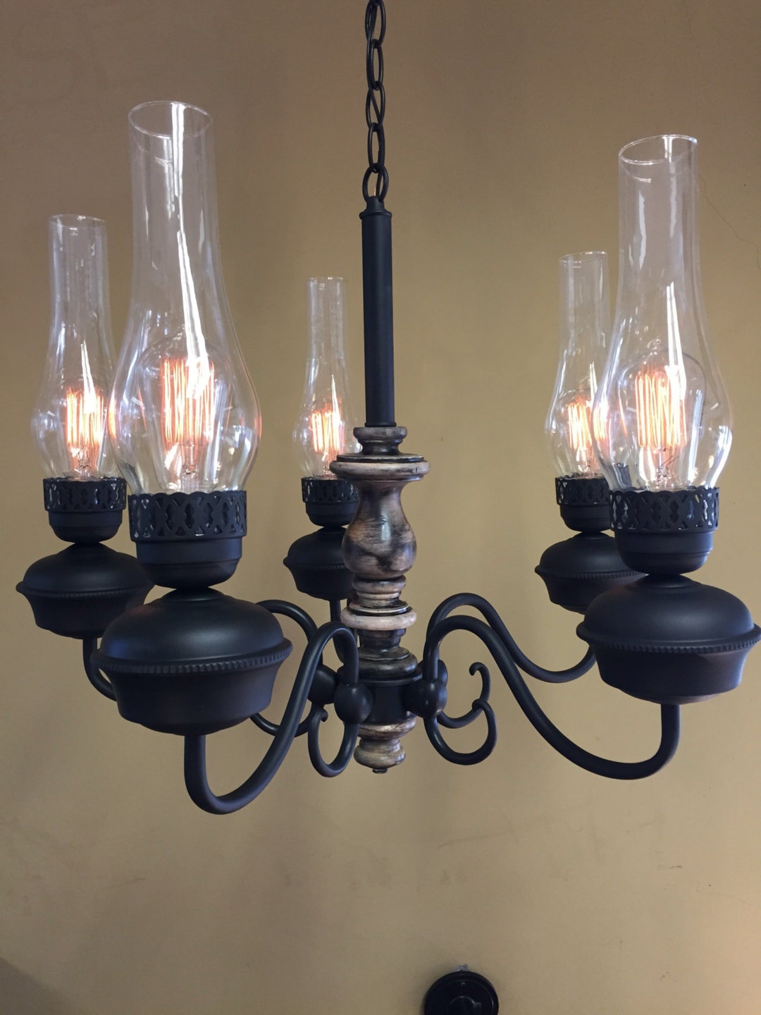 Old America / Vintage Style Chandelier - Etsy