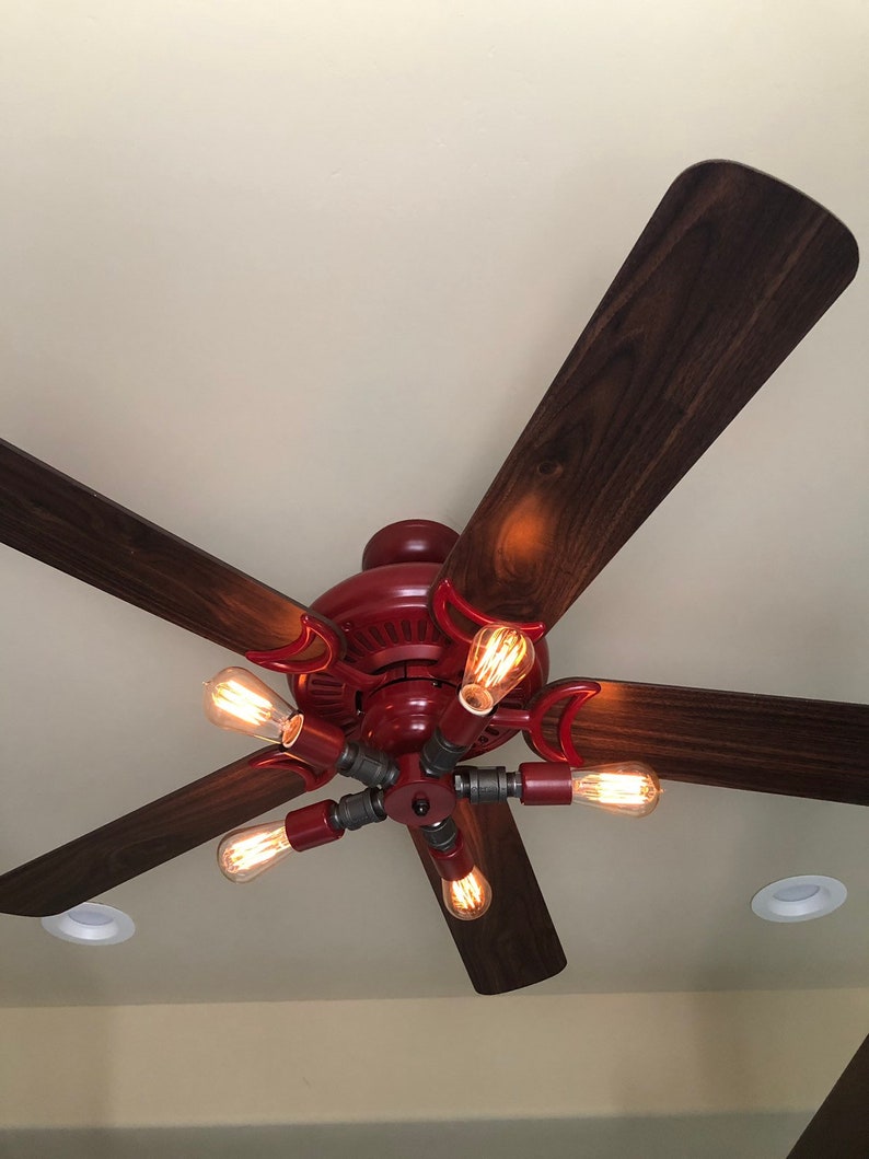 Industrial Vintage Red Fan - Etsy