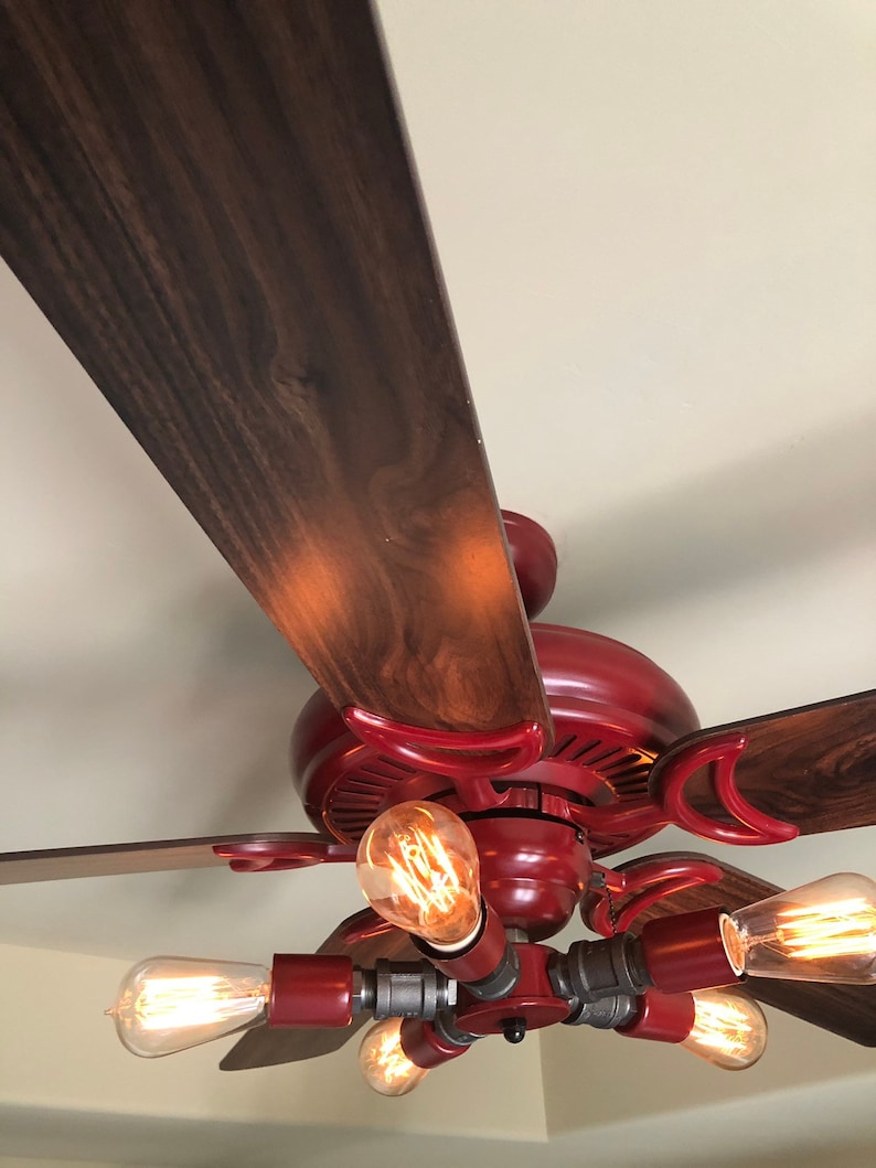 Industrial Vintage Red Fan - Etsy