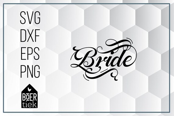 Bride Beautiful Lettered Word Cutting File Typography | Etsy