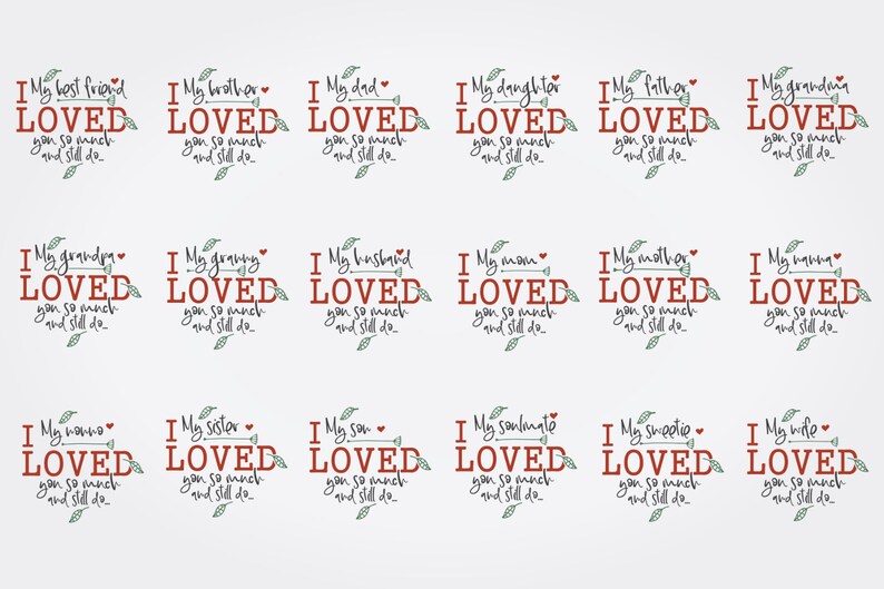 In Memoriam Bundle With 18 Variants Digital Cut File Svg/dxf/eps/png ...