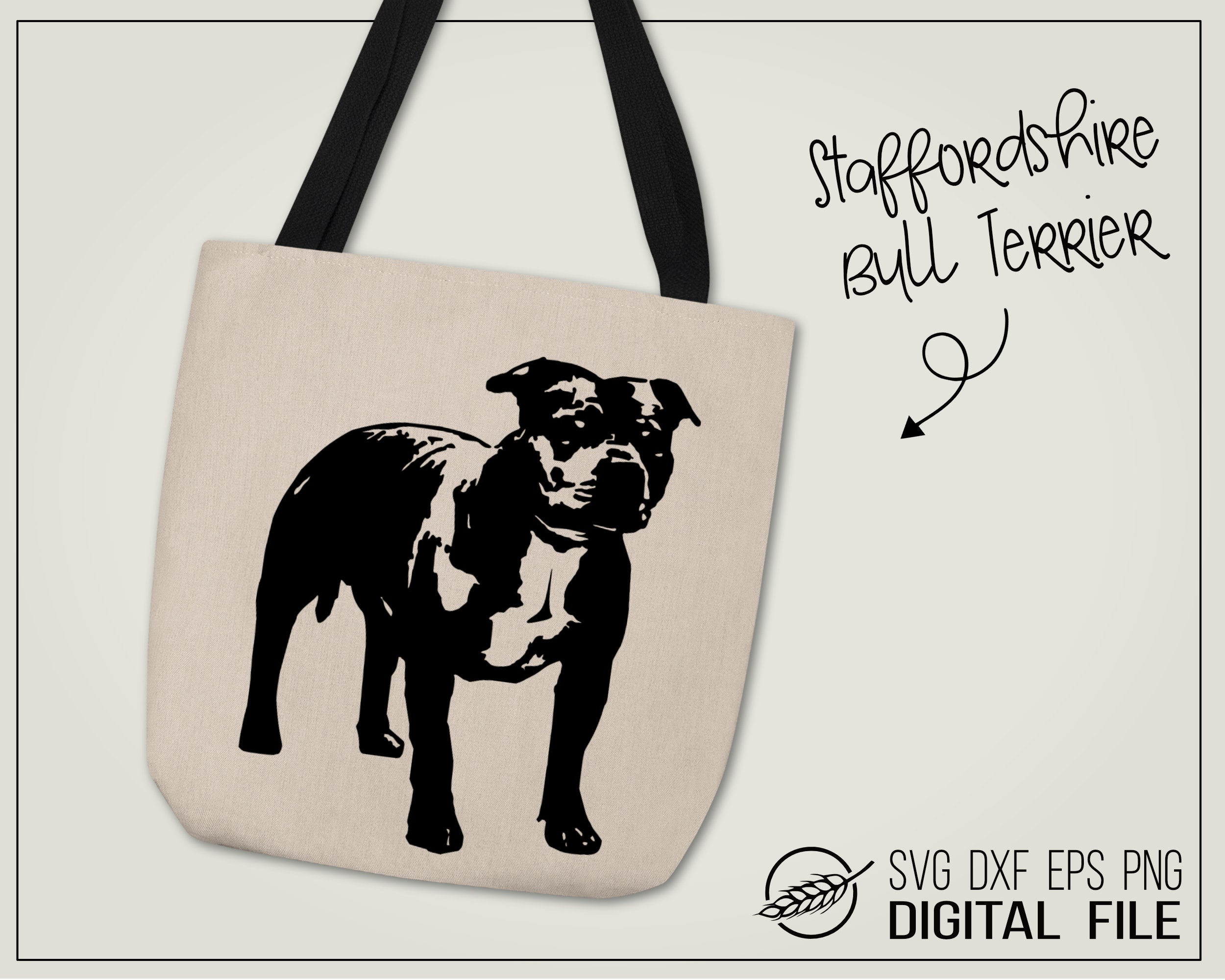 Stafford Staffordshire Bull Terrier Digital Svg Dxf Eps Png - Etsy UK