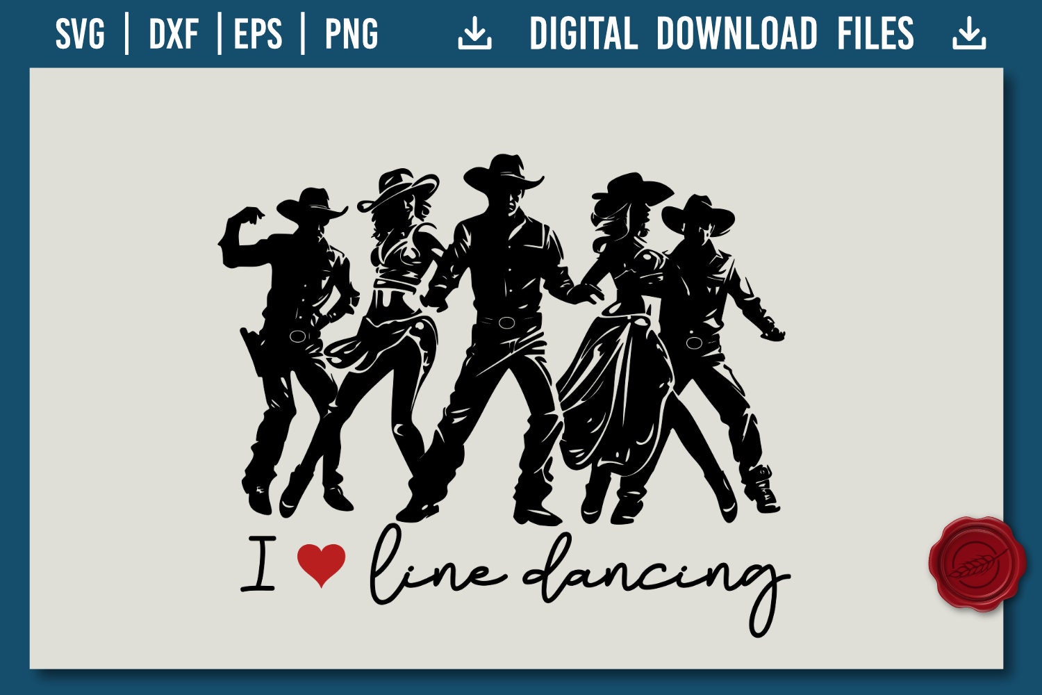 I Love Line Dancing, File for Cutting Machines, Instant Download - Etsy