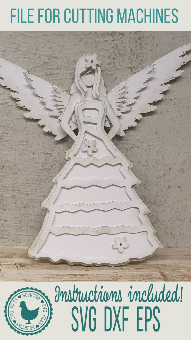 3D Angel Cutting File Great for Christmas - Etsy