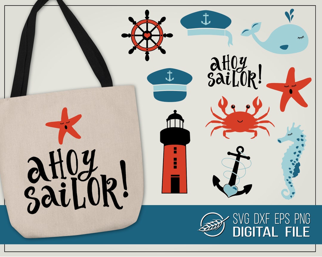 Nautical Bundle Digital Download Svg Dxf Eps Png Cut File - Etsy