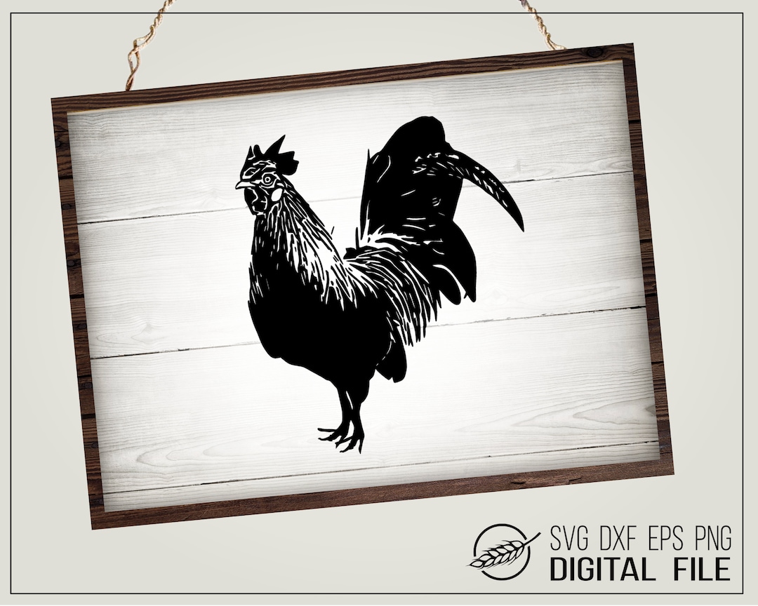 Rooster Digital Download Svg Dxf Eps Png Cut File for Cutting Machines ...