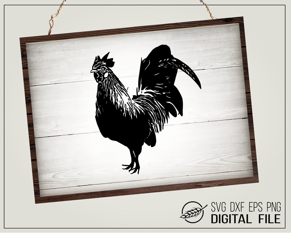 Rooster Digital Download Svg Dxf Eps Png Cut File for Cutting - Etsy