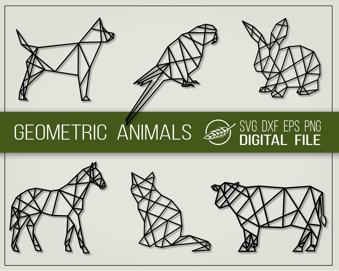 Geometric Animal Bundle Digital Download Svg Dxf Eps Png Cut Files for ...