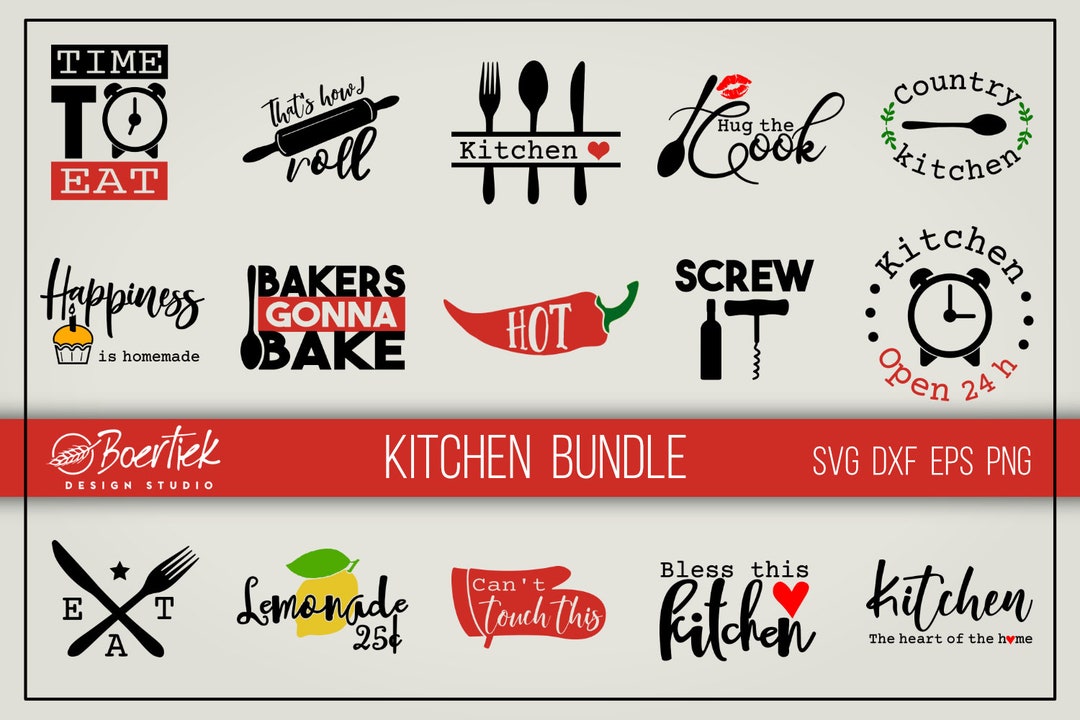 Kitchen Bundle, SVG Cut Files - Etsy