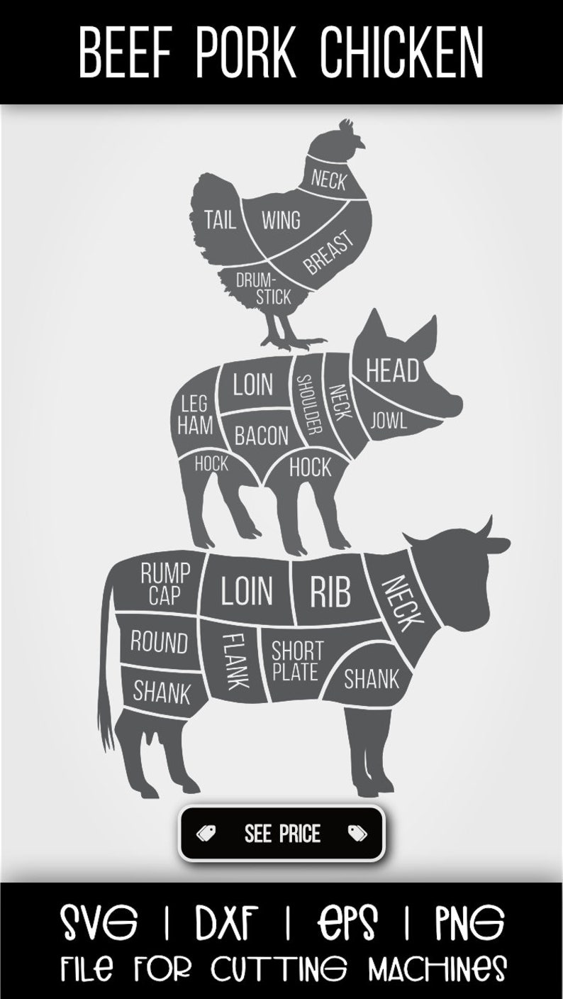 Pork , SVG cut file - Etsy México