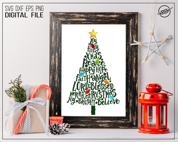 Christmas Tree Digital Download Svg Dxf Eps Png Cut File for | Etsy