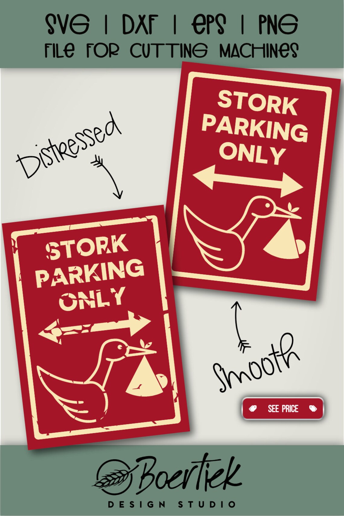 Stork Parking Only Digital Download Svg Dxf Eps Png Format - Etsy