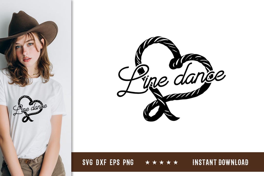 Line Dance SVG | Country Western File for Cutting Machines, Instant ...