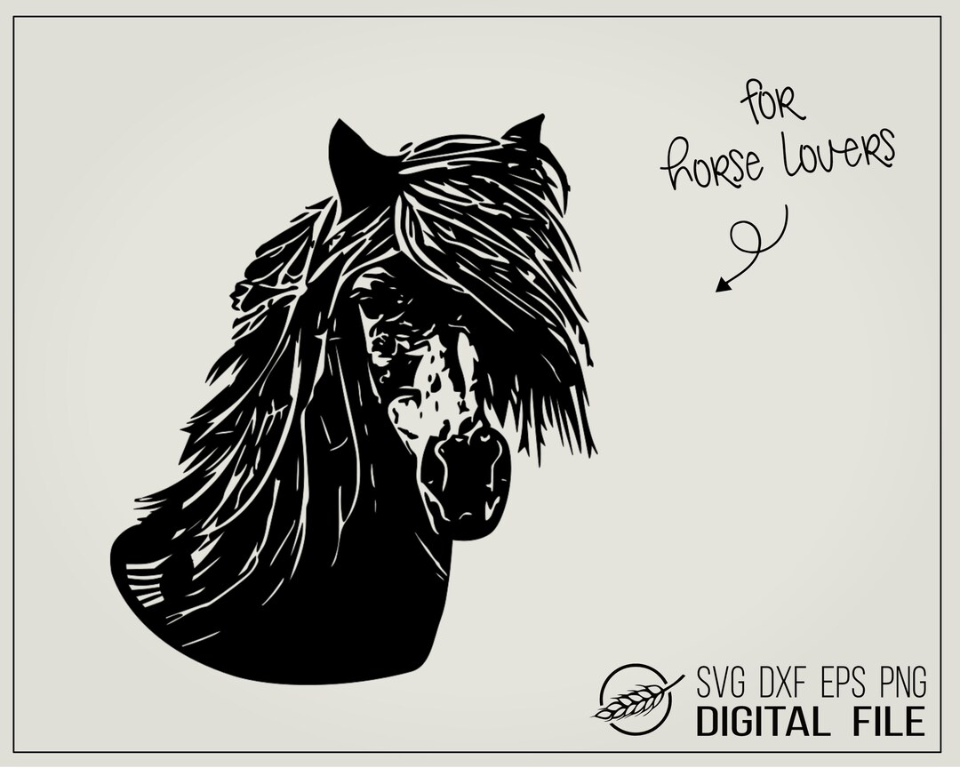 Horse Head, Digital Design Svg Dxf Eps Png Files for Cutting Machines ...