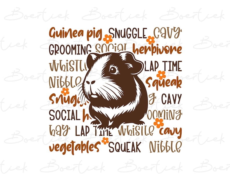 Guinea Pig Words, SVG File for Cutting Machines, Instant Download - Etsy