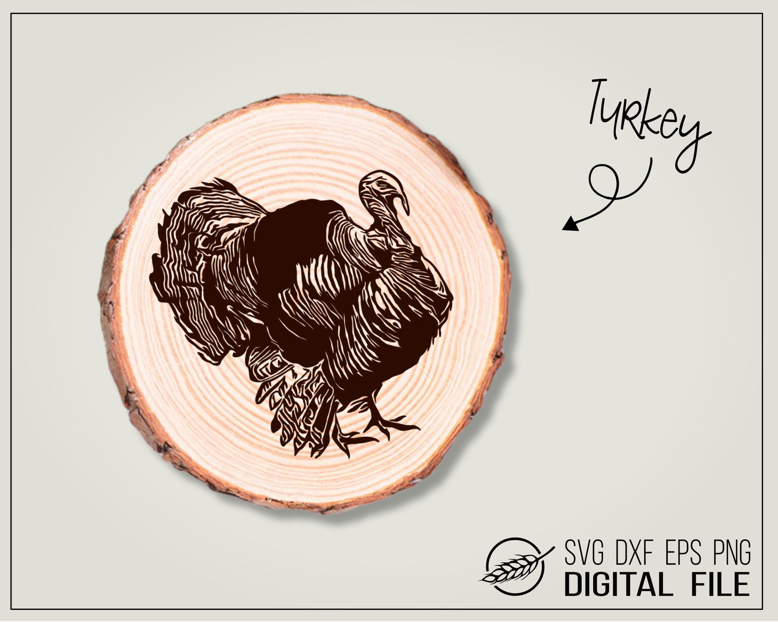 Turkey Digital Download Svg Dxf Eps Png Cut File for Cutting Machines ...