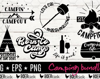 Camping Bundle Clip Art Instant Download - Etsy