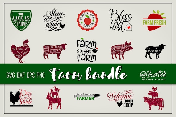 Farm Bundle SVG Cut Files | Etsy
