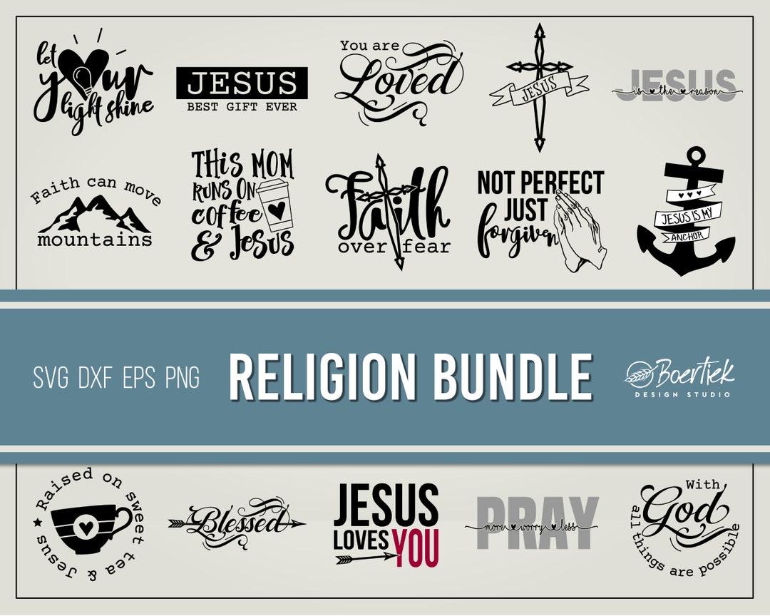 Religion Bundle, SVG Cut Files - Etsy