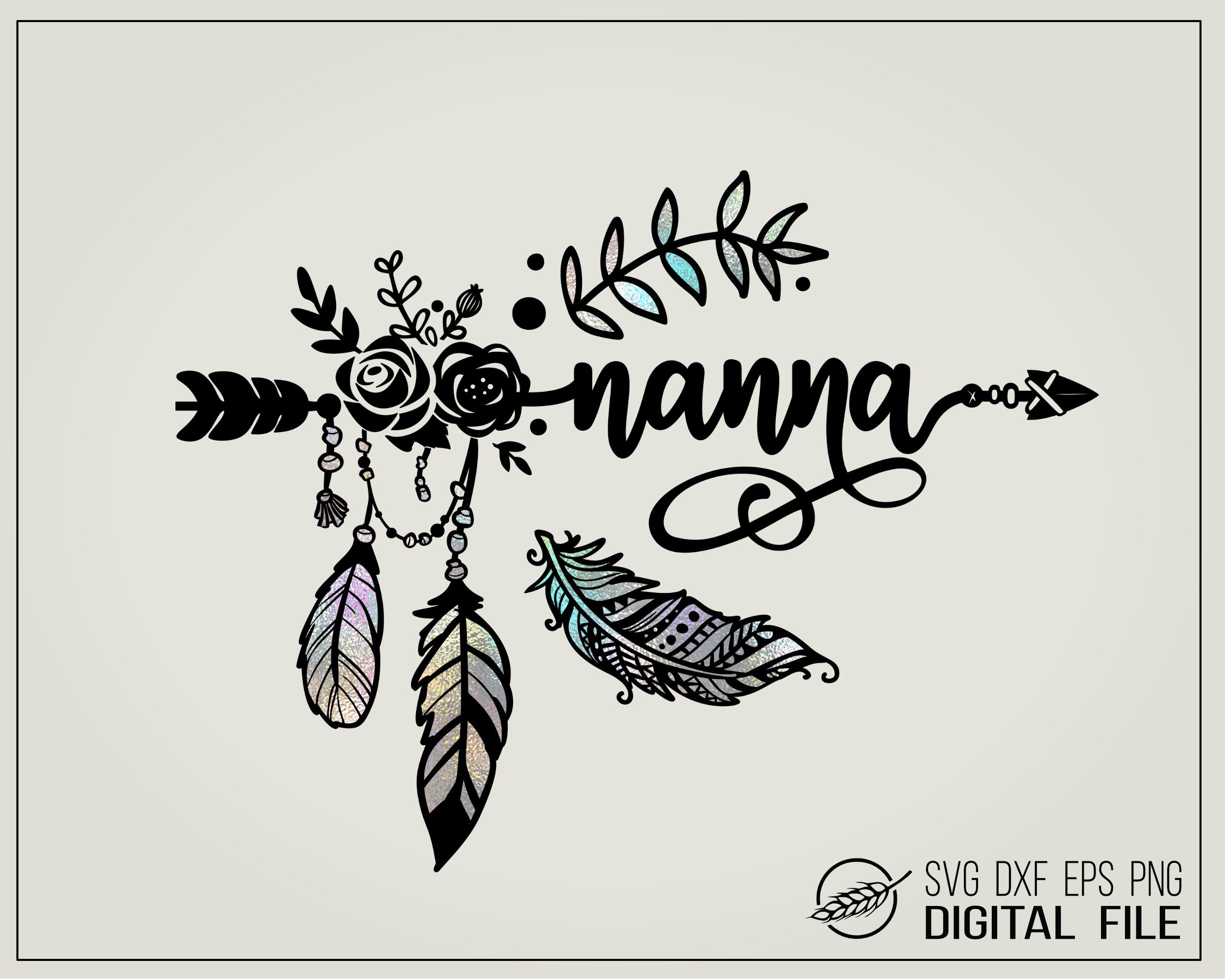 Nanna, SVG Cut File - Etsy