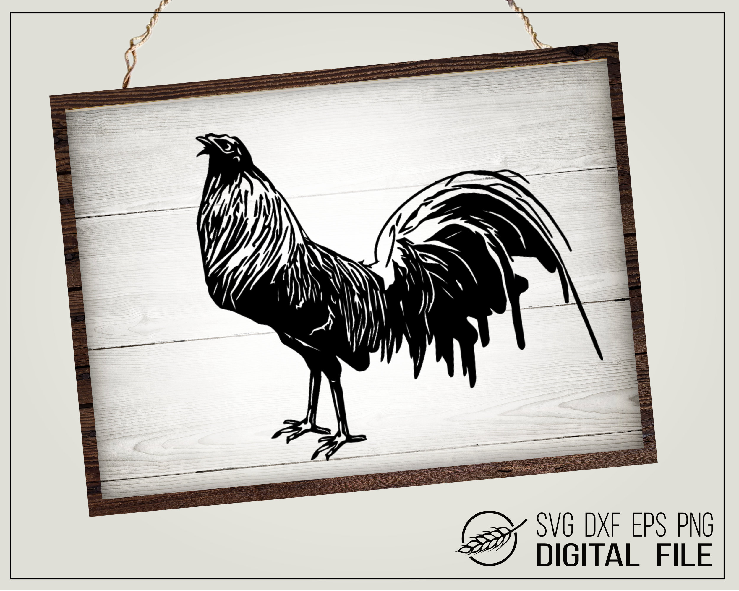 Rooster 1 Digital Download Svg Dxf Eps Png Cut File for - Etsy