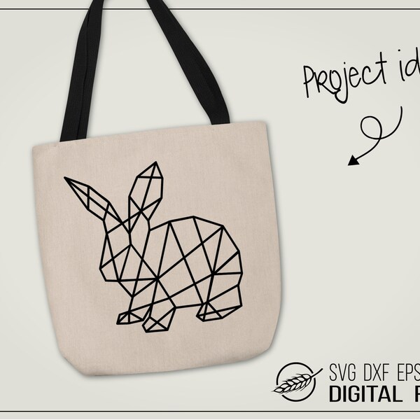 Geometric Rabbit - Etsy