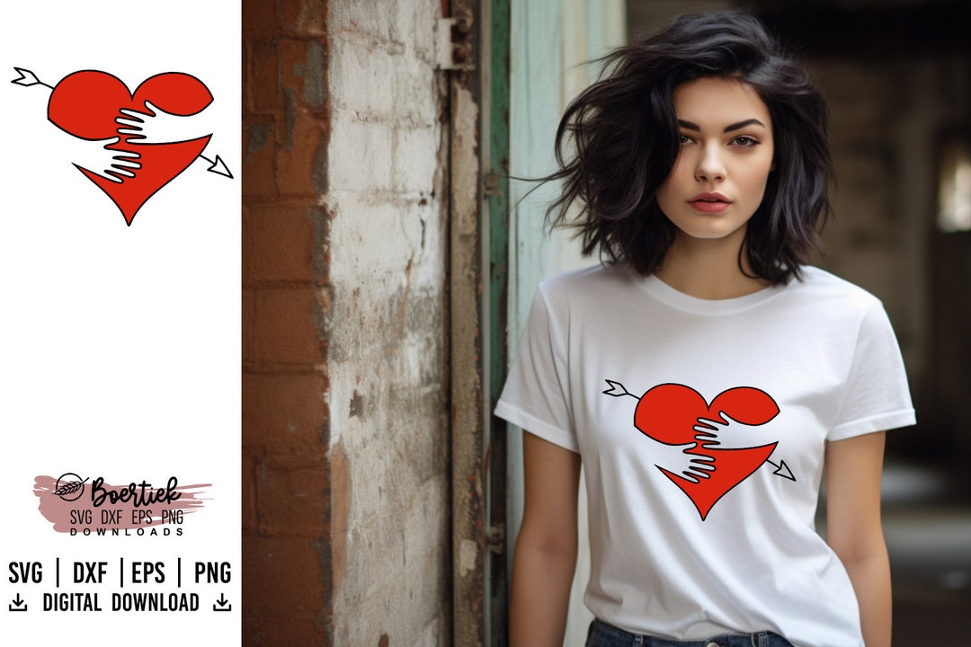 Hug Heart, SVG File for Cutting Machines, Instant Download - Etsy