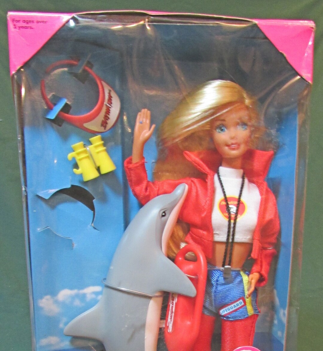 Baywatch Barbie Doll Dolphin Friend 13199 NRFB 1994 - Etsy
