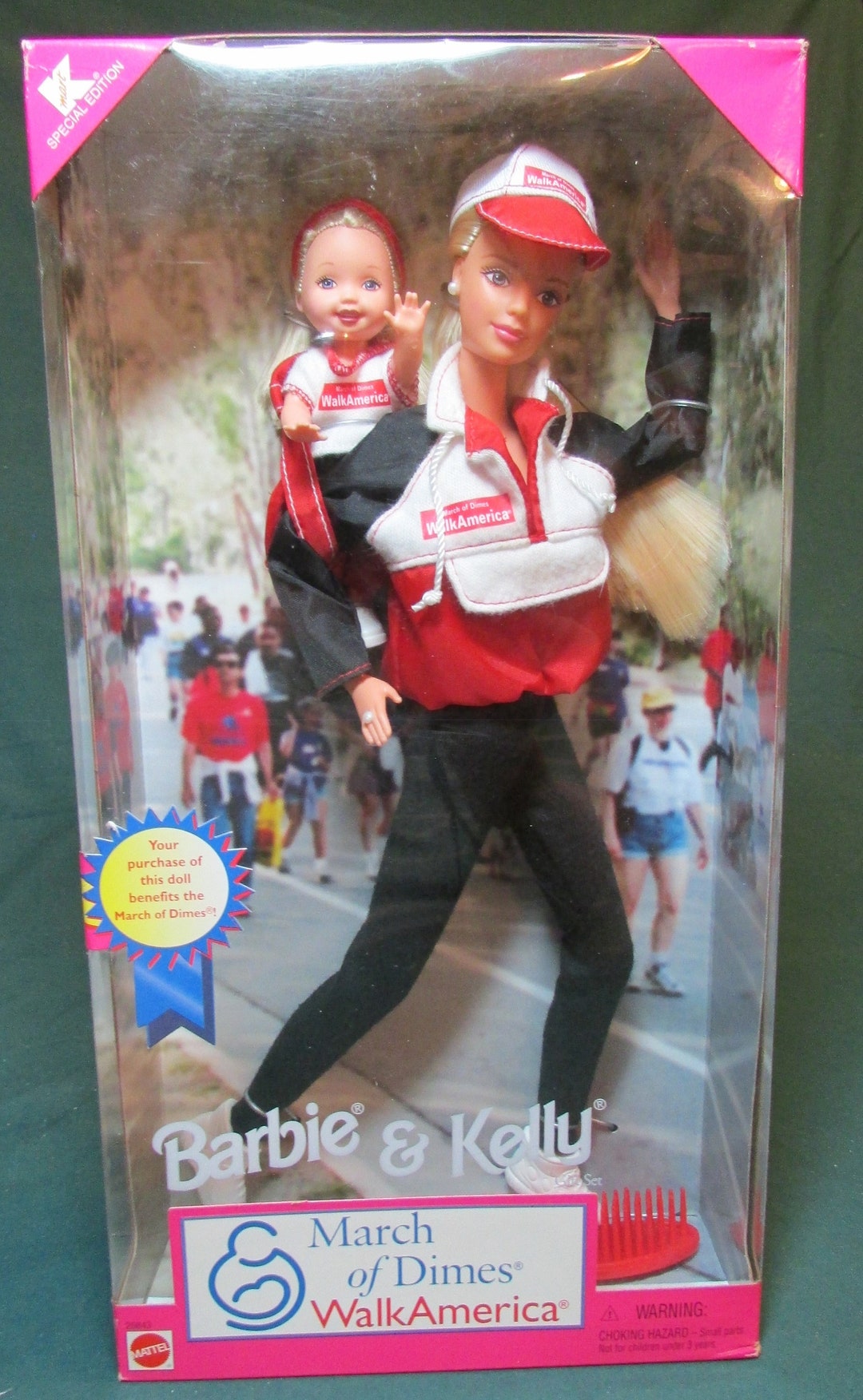 Barbie & Kelly – March of Dimes Walkamerica Set – 1998 – NRFB – Kmart ...