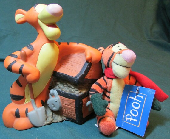 Tigger Plastic Bank & Tigger Plush Ornament Very Good - Etsy