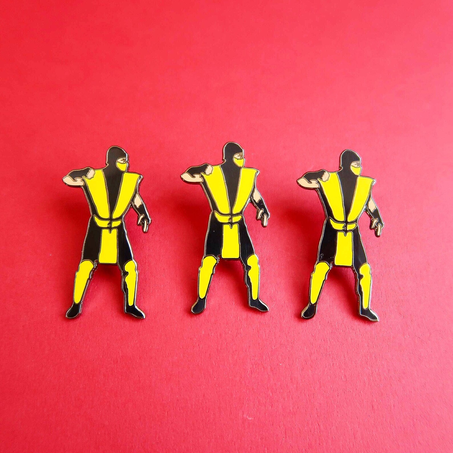 Scorpion Mortal Kombat Ninja Hard Enamel Pin Arcade Gaming Badge - Sega ...