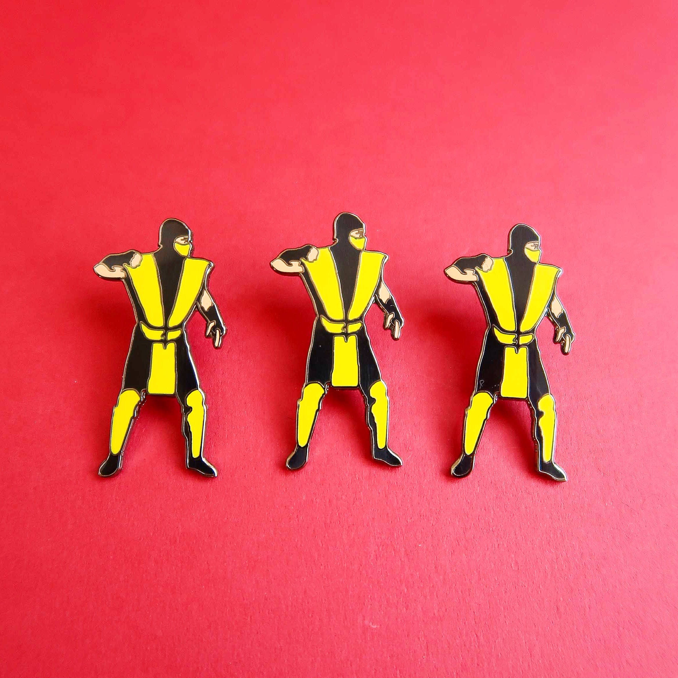 Scorpion Mortal Kombat Ninja Hard Enamel Pin Arcade Gaming Badge - Sega ...