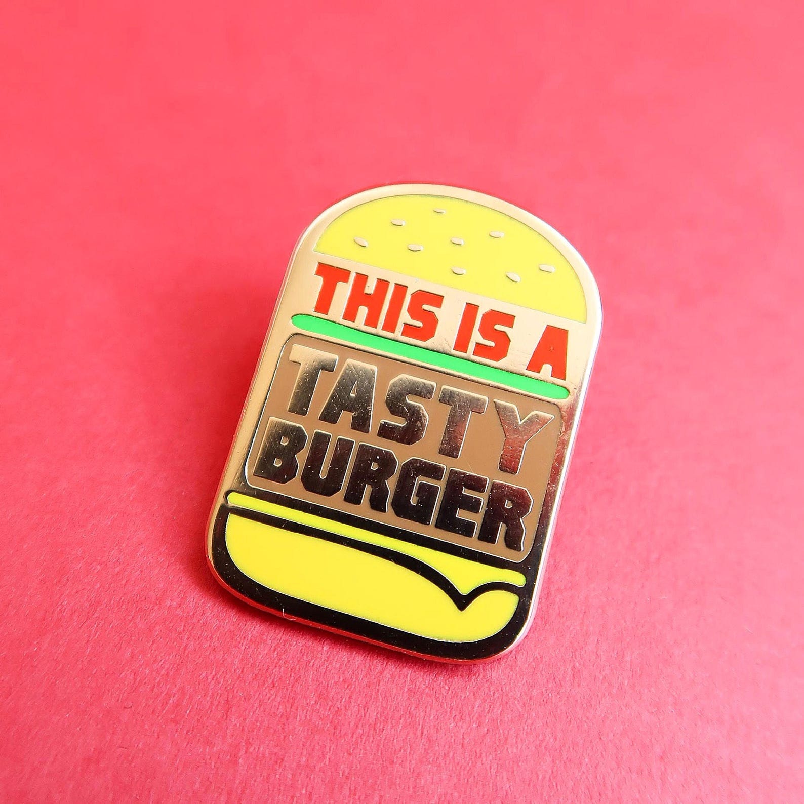 Pulp Fiction Tasty Burger Hard Enamel Pin Flair Quentin Tarantino Badge ...