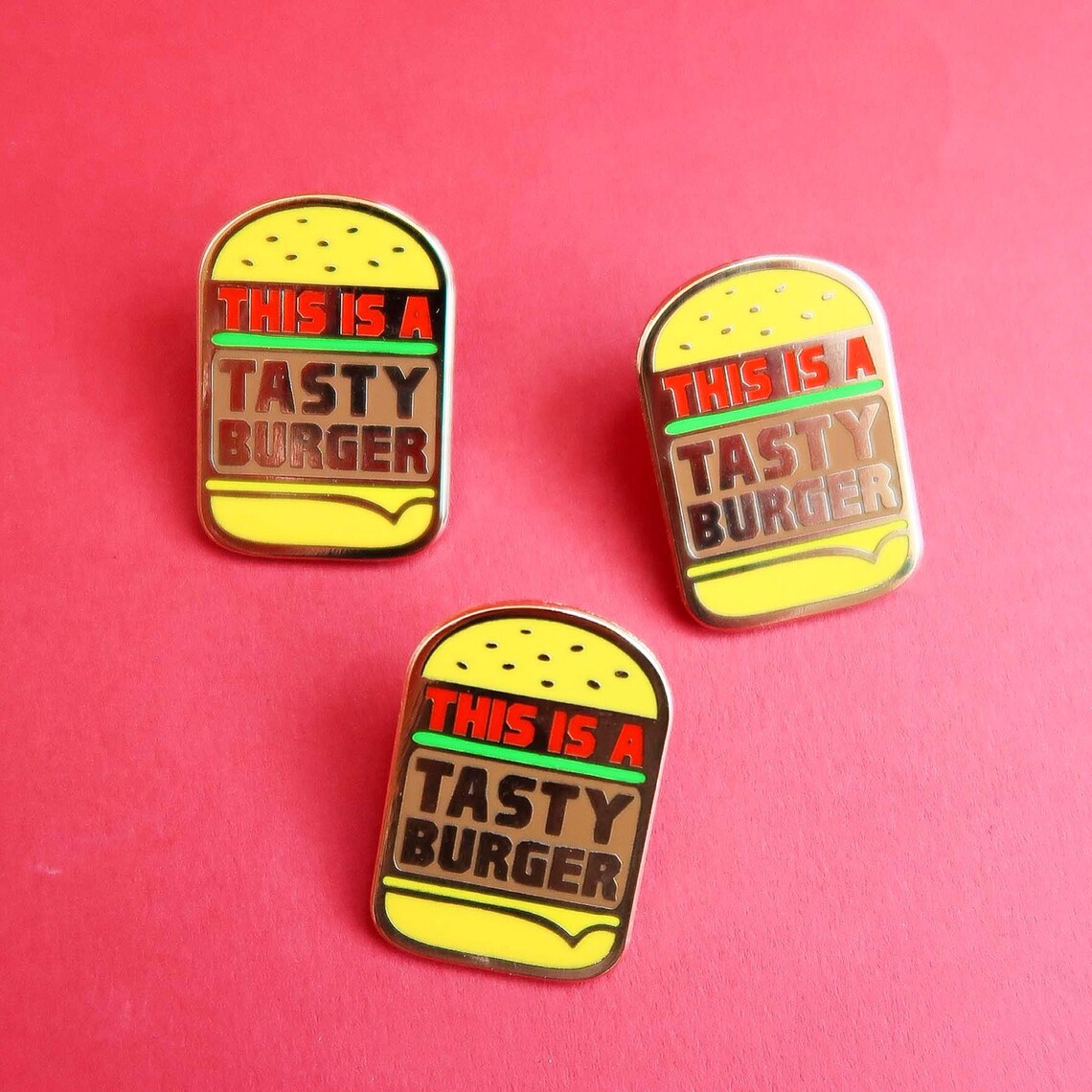 Pulp Fiction Tasty Burger Hard Enamel Pin Flair Quentin Tarantino Badge ...