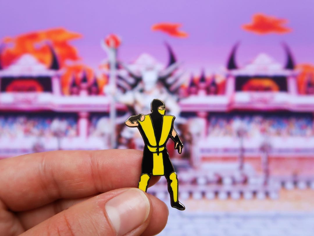 Scorpion Mortal Kombat Ninja Hard Enamel Pin Arcade Gaming Badge - Sega ...